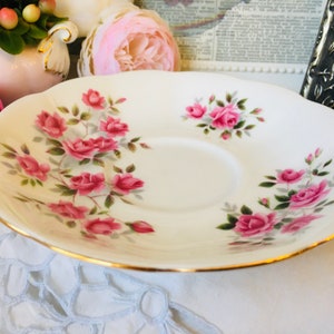 Royal Albert Pink Roses "mother" Teacup and Saucer Scattered Roses and ...