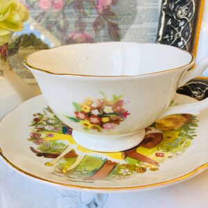 Courting Couple Royal Grafton Teacup and Saucer, Signed by Foster ...