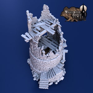 Ruined Rookery Tower Wightwood Abbey D&D Scatter Terrain Village ...