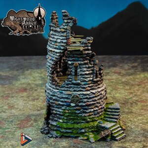 Ruined Rookery Tower Wightwood Abbey D&D Scatter Terrain Village ...