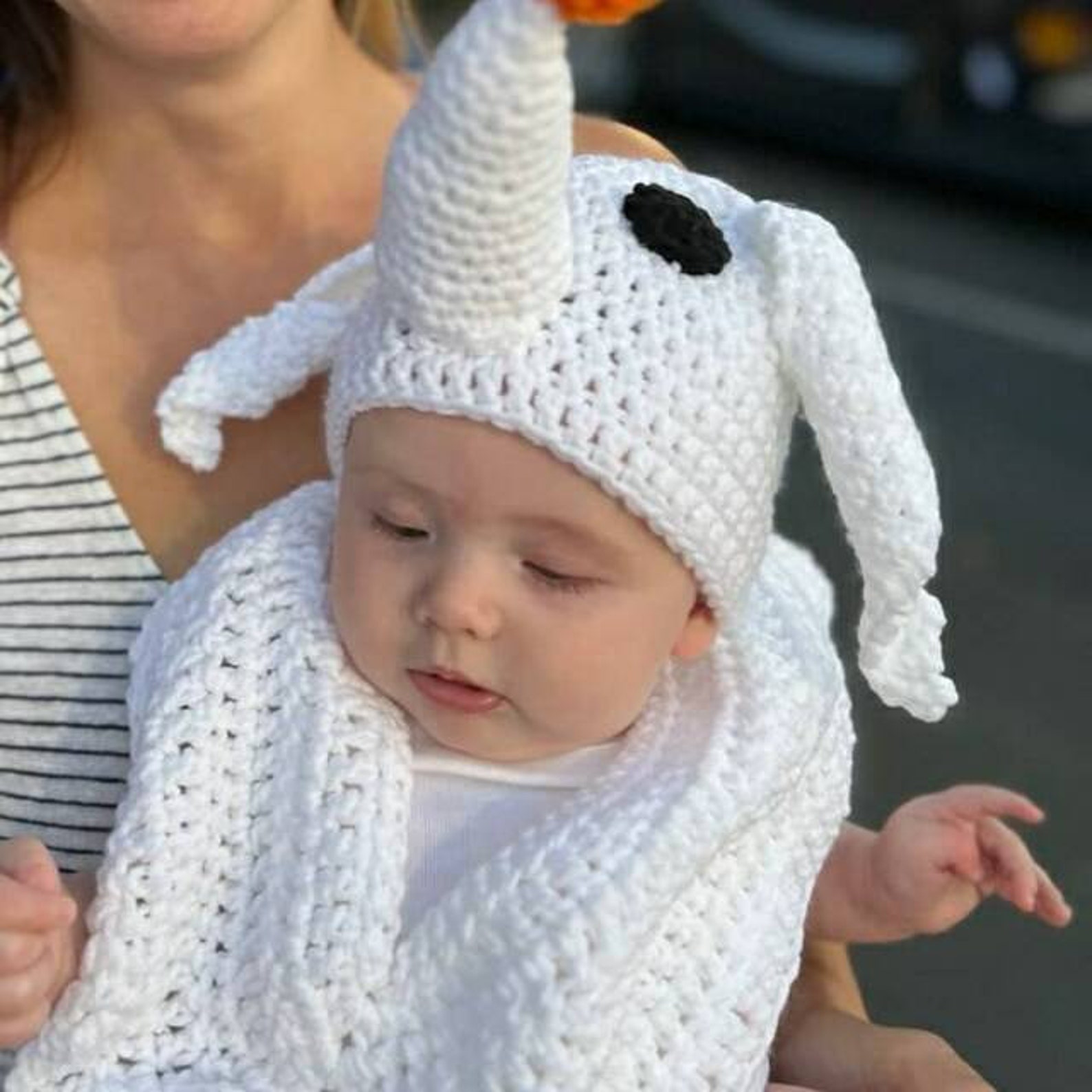 Zero From Nightmare Before Christmas Hat and Poncho Set. - Etsy