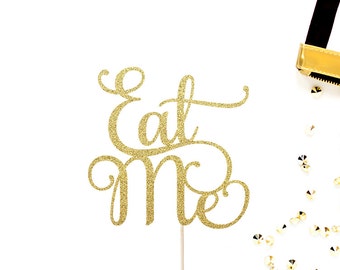 Eat me cake topper | Etsy