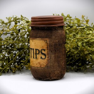 Primitive Bathroom Jar Set: Q-tips & Cotton Balls - Etsy