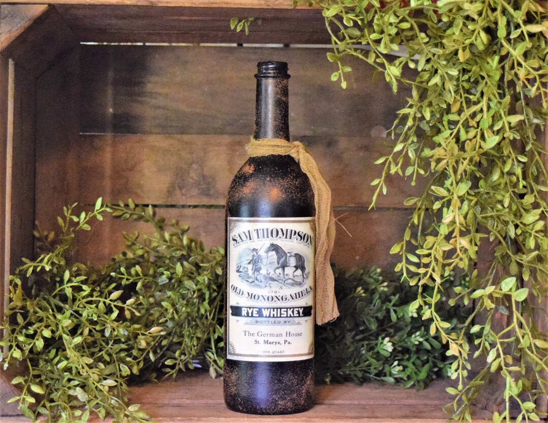 Sam Thompson Old Monongahela Rye Whiskey Bottle, 1791, Vintage ...