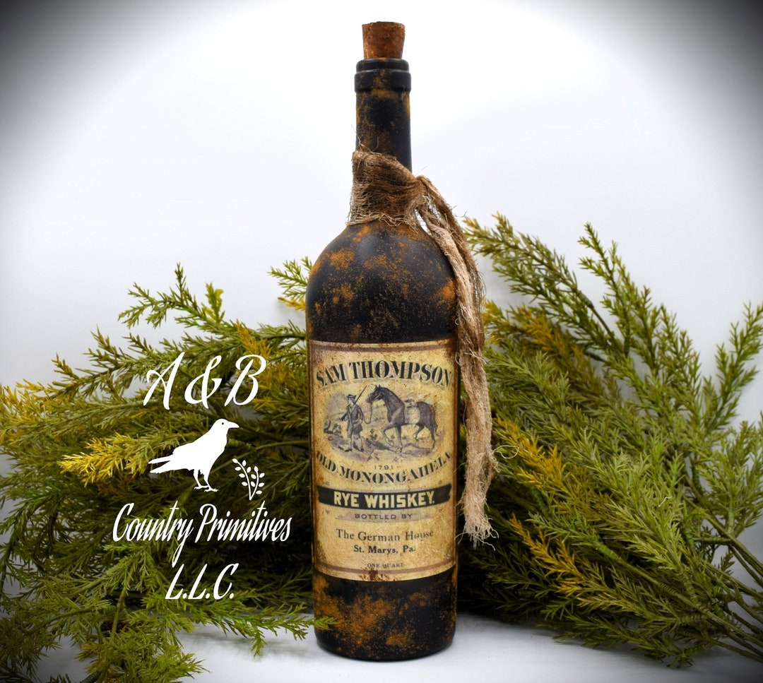 Sam Thompson Old Monongahela Rye Whiskey Bottle, 1791, Vintage ...