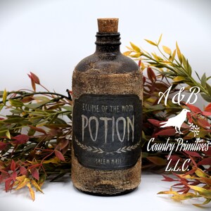 Primitive Apothecary Potion Bottles – Halloween Rustic Cottagecore Decor - Etsy
