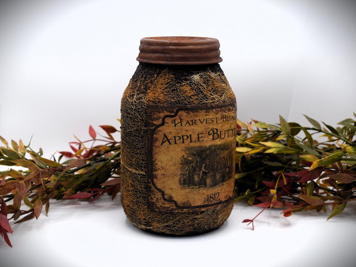 Primitive Fall Pantry Jars: Rustic Farmhouse Country Kitchen Decor - Etsy