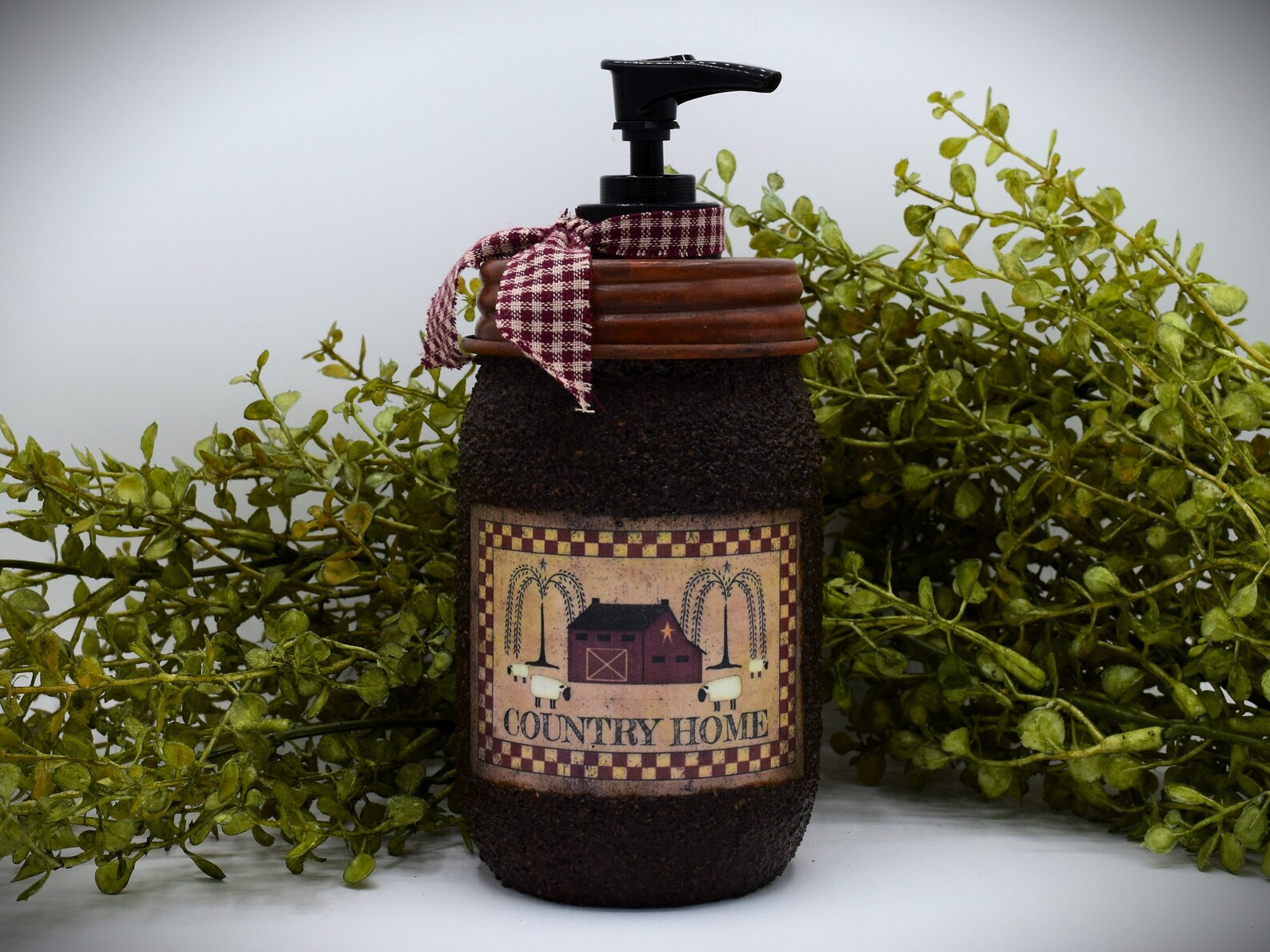 Grubby Hand Soap Dispenser Country Home, Salt Box, Mason Jar Soap Pump ...