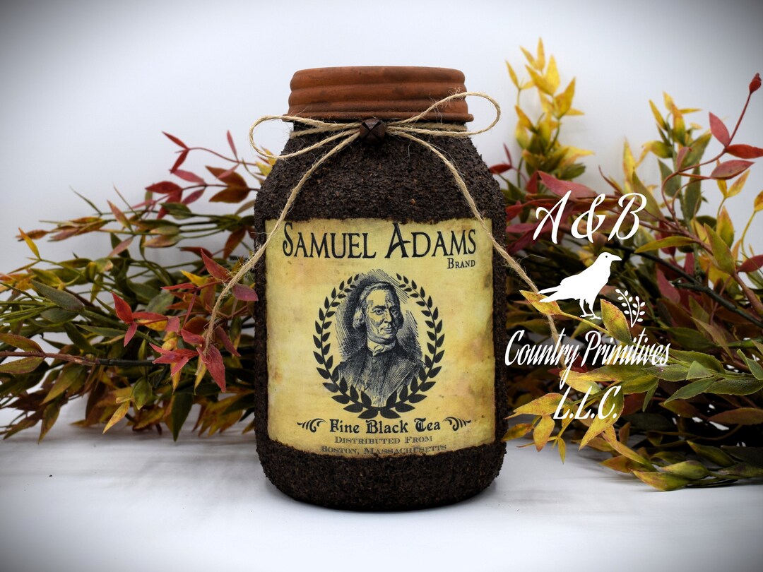 Samuel Adams Tea Grubby Pantry Jar: Country Primitive Farmhouse Kitchen ...