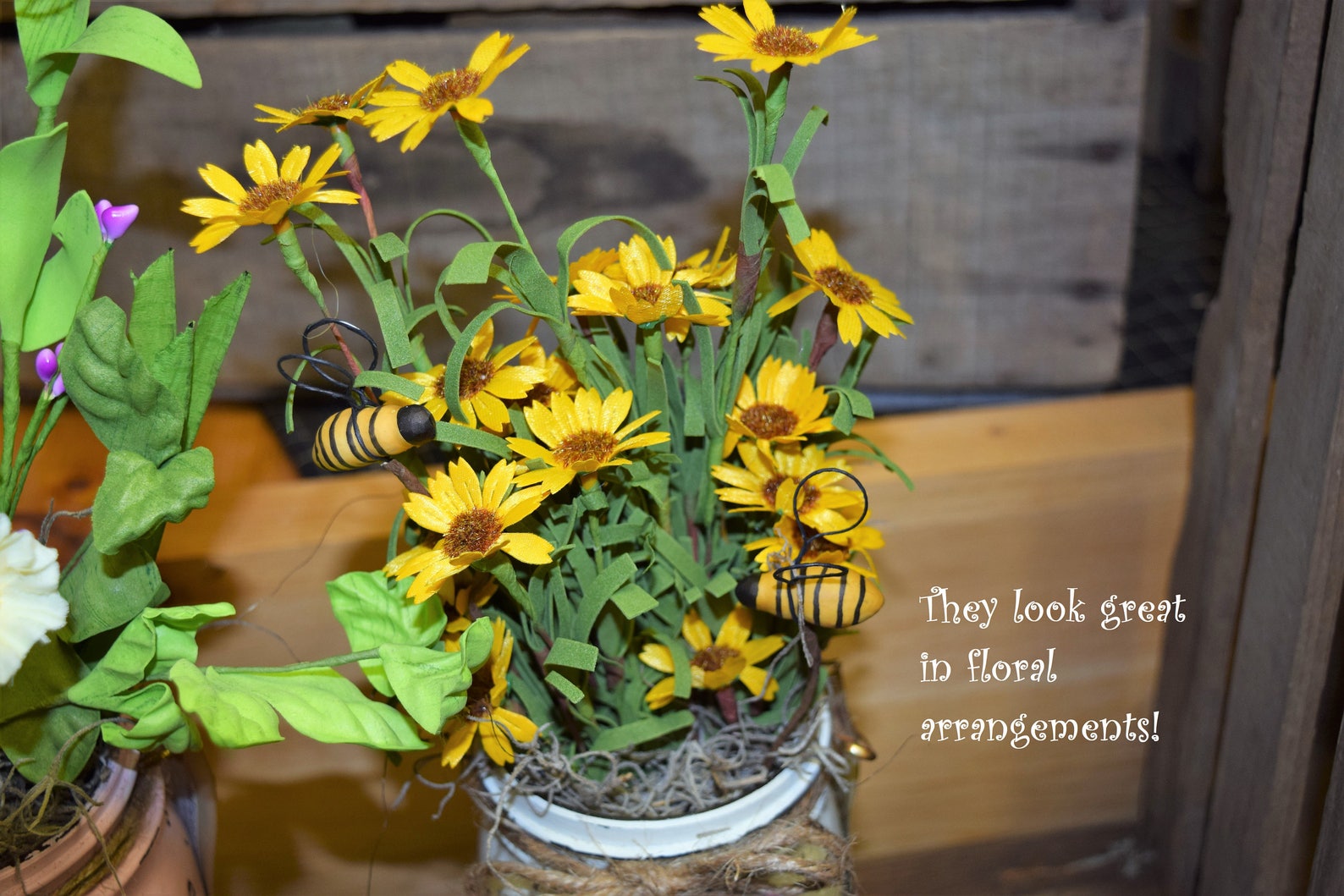 Set of 6 Primitive Decorative Bee Picks 9 Inches Country - Etsy