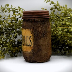 Primitive Bathroom Jar Set: Q-tips & Cotton Balls - Etsy