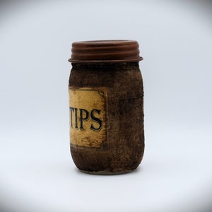 Grungy Q-tips Jar: Primitive Country Farmhouse Bathroom Storage - Etsy