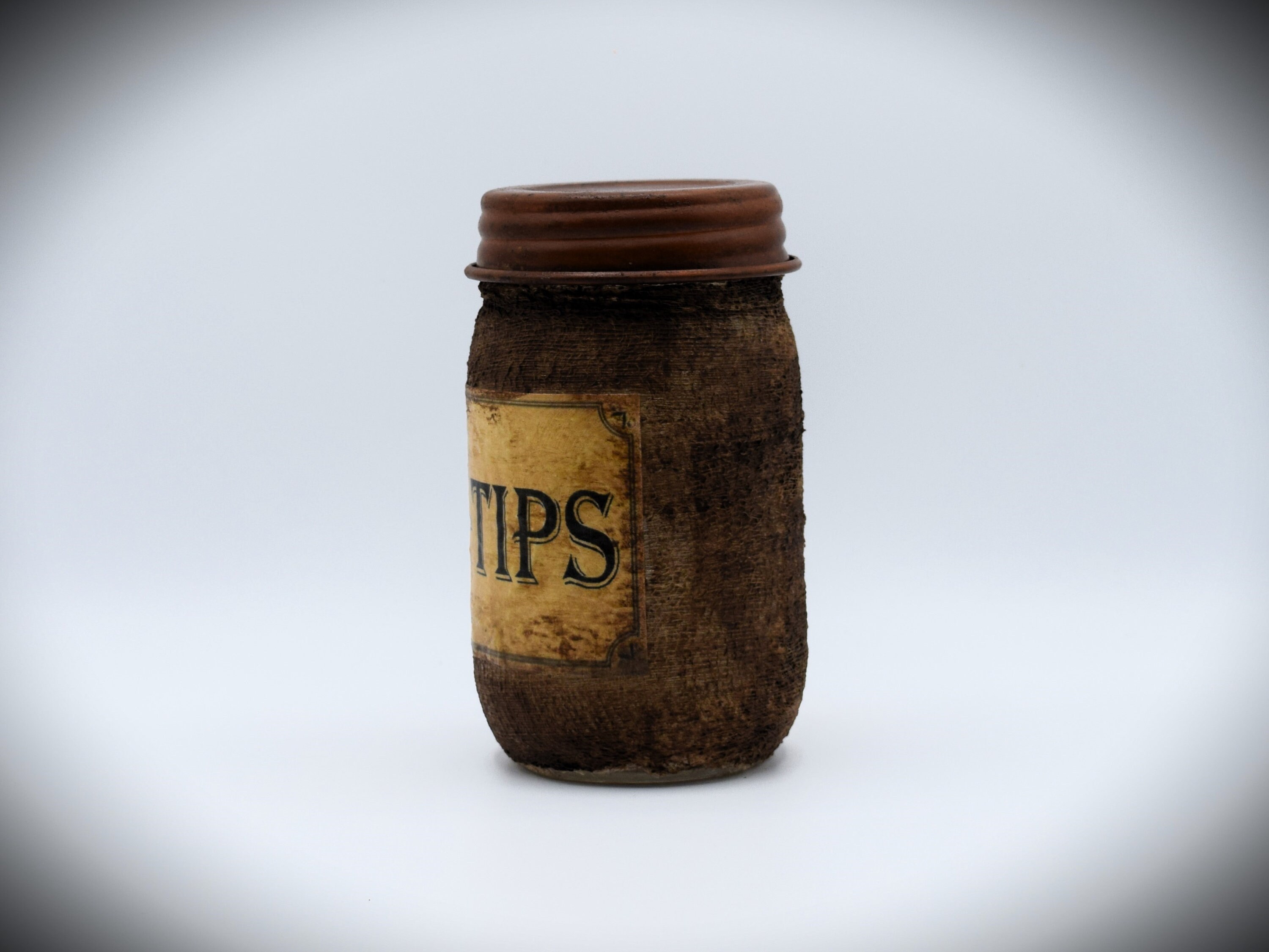 Grungy Q-tips Jar: Primitive Country Farmhouse Bathroom Storage - Etsy