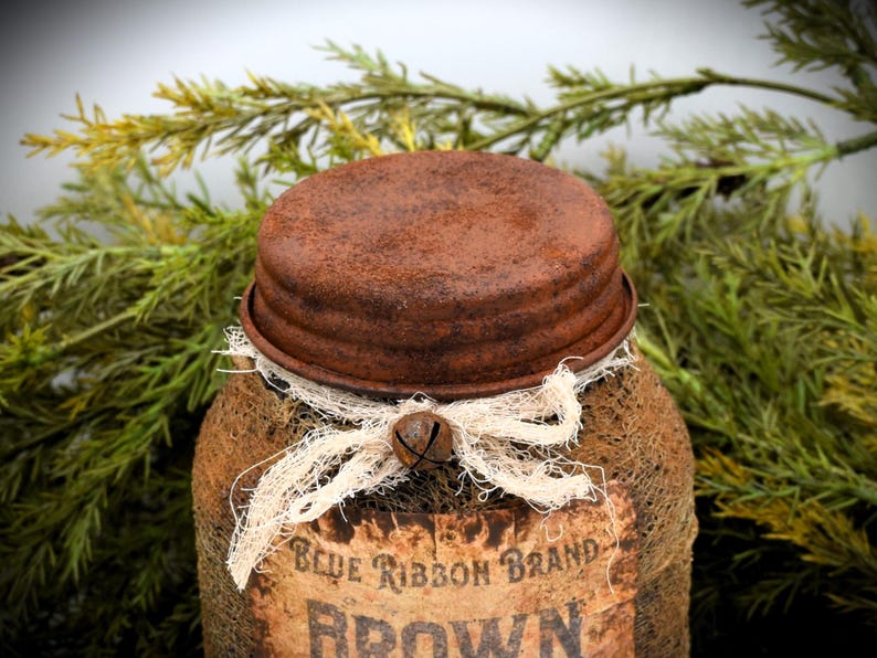 Primitive Christmas Pantry Jars: Country Farmhouse Kitchen Decor - Etsy