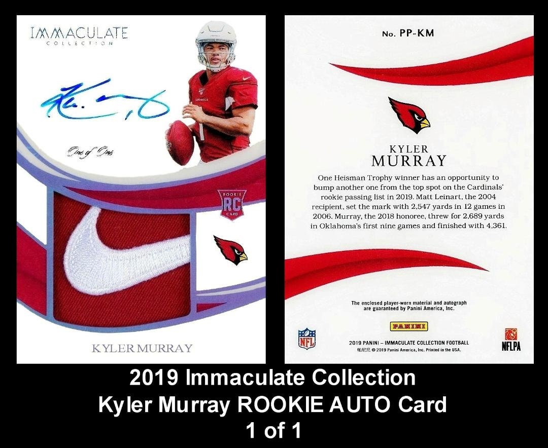 ROOKIE REPRINT Kyler Murray Oklahoma Arizon Cardinals Autograph ...