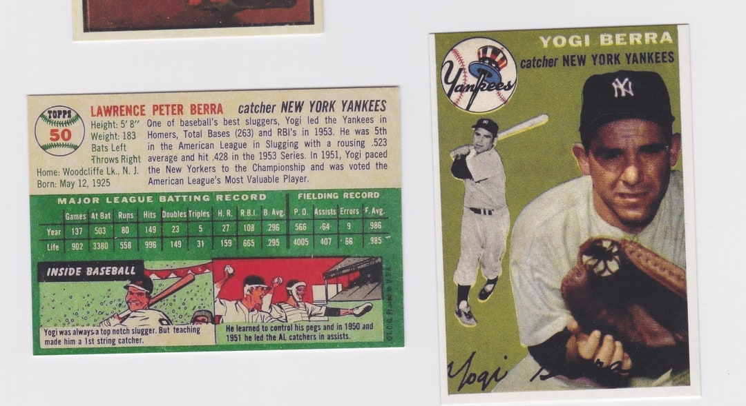 1954 YOGI BERRA Cards/reprints Yankees Catcher Lovable Yogi Just Like ...