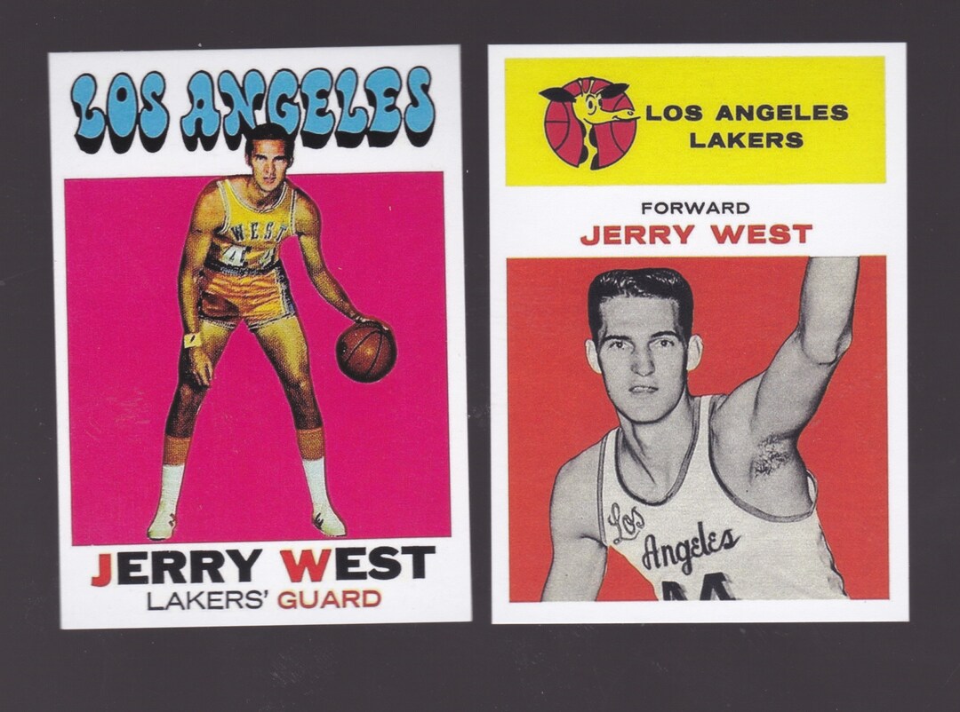 2 Cards ROOKIE Reprints 2 Cards Jerry West La Lakers West Virginia - Etsy