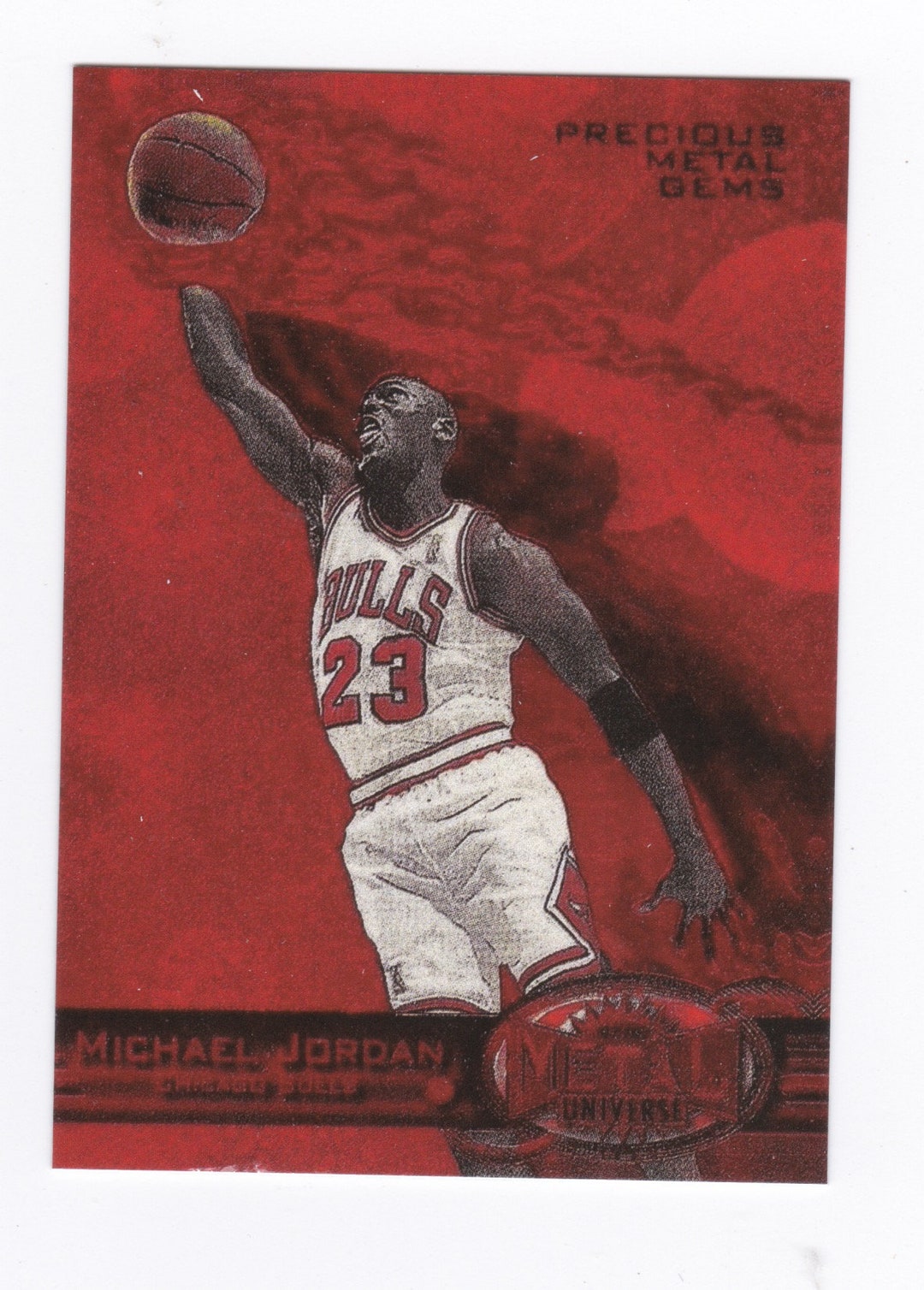 RED Version 1997 Metal Universe Precious Metal Gems Michael Jordan ...