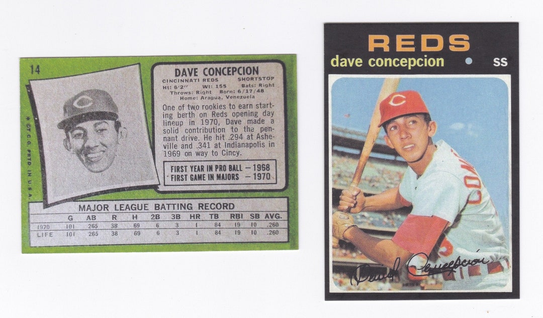 ROOKIE Novelty 1971 Dave Concepcion Big Red Machine Cincinnati - Etsy