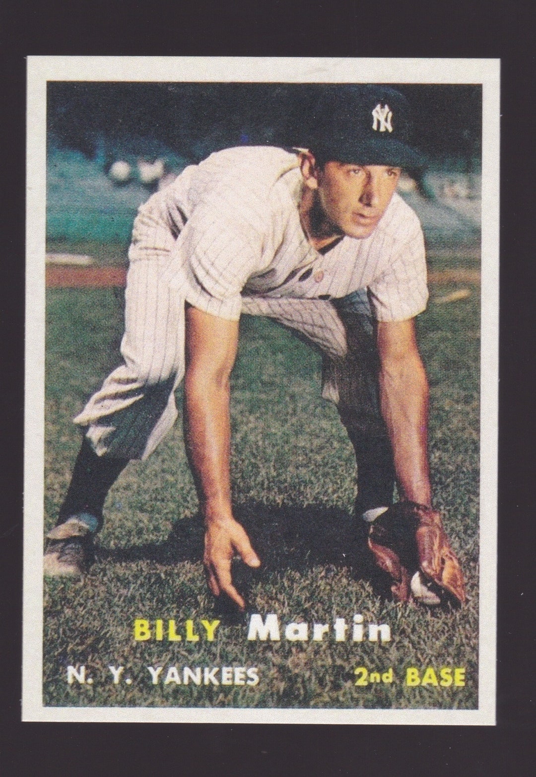 Captain 1957 Reprint BILLY MARTIN Yankees - Etsy