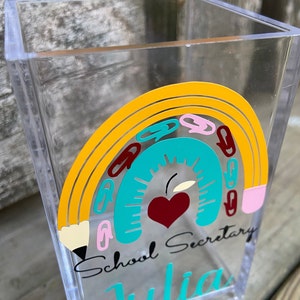 School Secretary Pen Holder Administrative Assistant Gift Admin ...