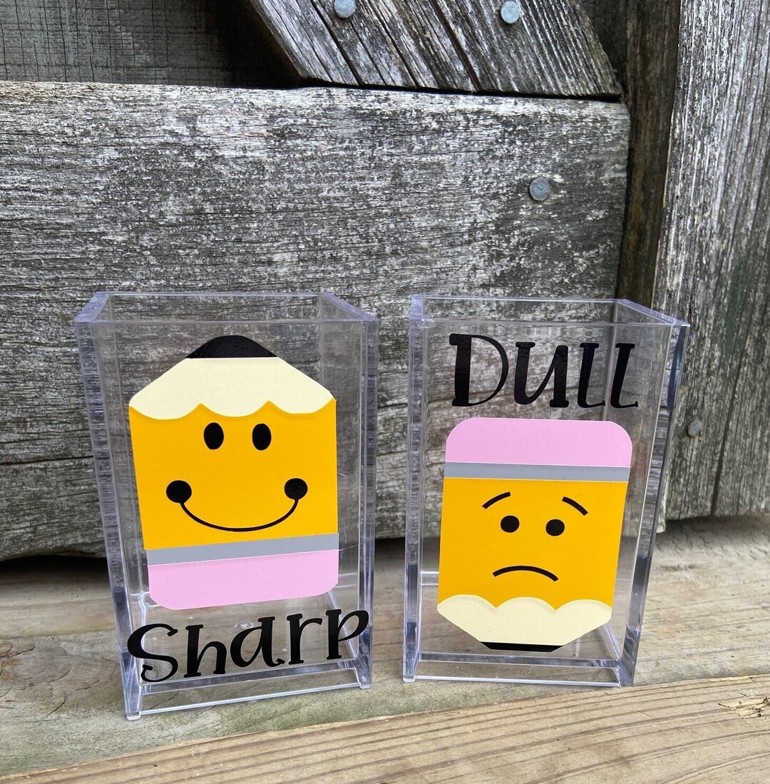 Sharp Dull Pencil Holders Teacher Appreciation Gift Classroom Supplies ...