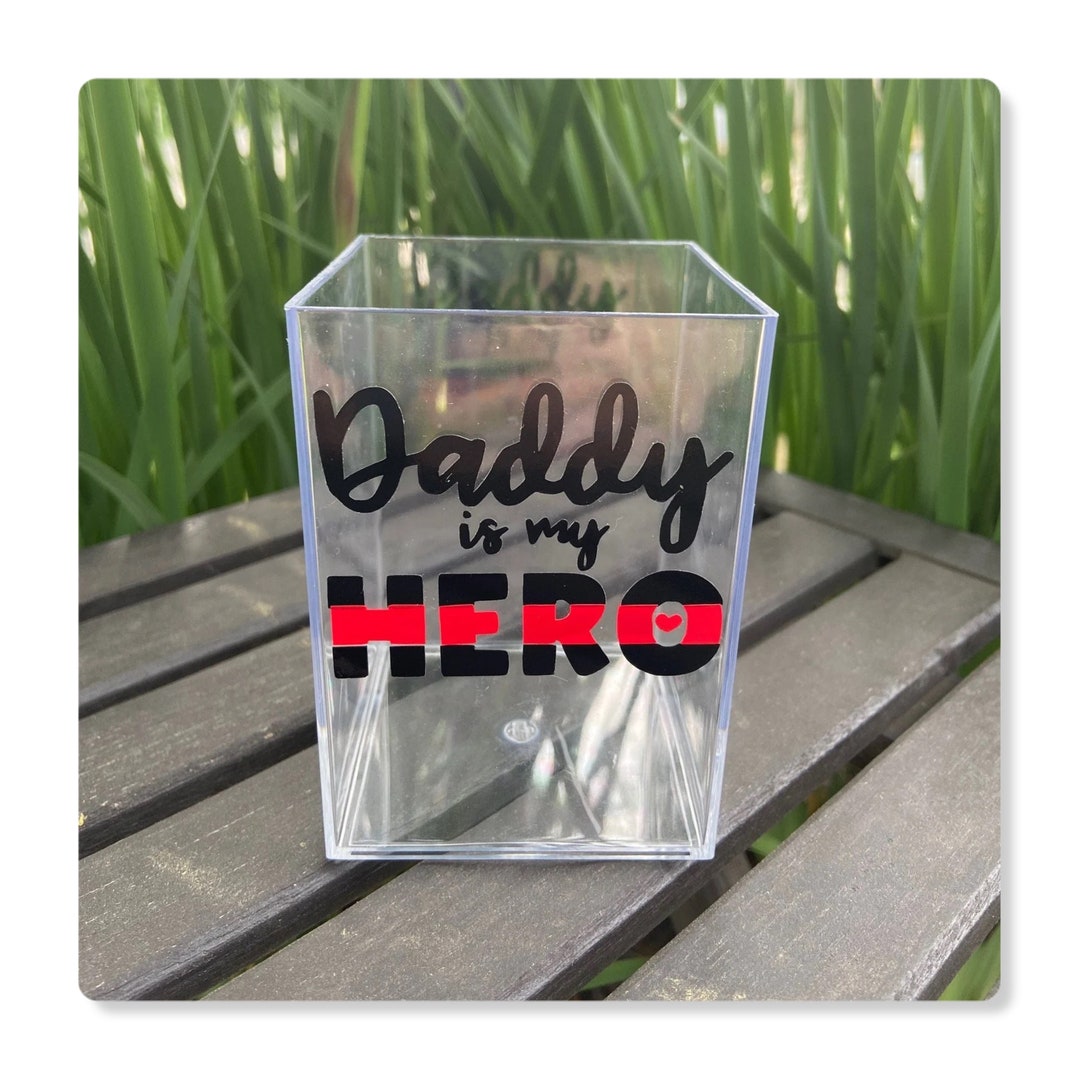 Firefighter Dad Pencil Holder - Personalized Firefighter Pencil Holder ...