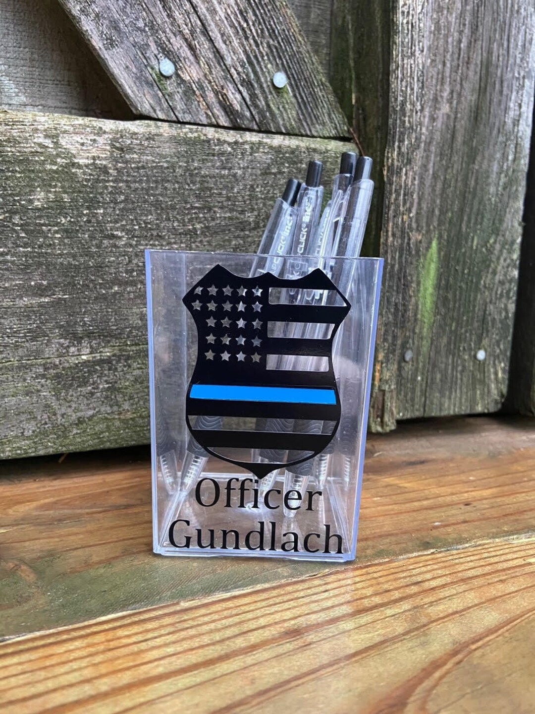 Police Pen Holder Police Personalized Gift Police Officer Pen Holder ...