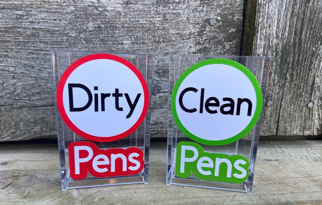 Dirty and Clean Pen Holders Reception Pen Holders Front Desk Secretary ...