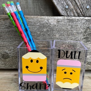 Sharp Dull Pencil Holders Teacher Appreciation Gift Classroom Supplies ...
