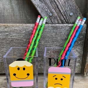 Sharp Dull Pencil Holders Teacher Appreciation Gift Classroom Supplies ...
