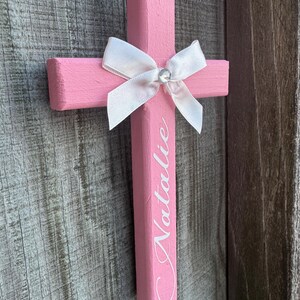 Cross Baptism Cross Nursery Decor Baby Girl Baptism Gift Wooden Cross ...