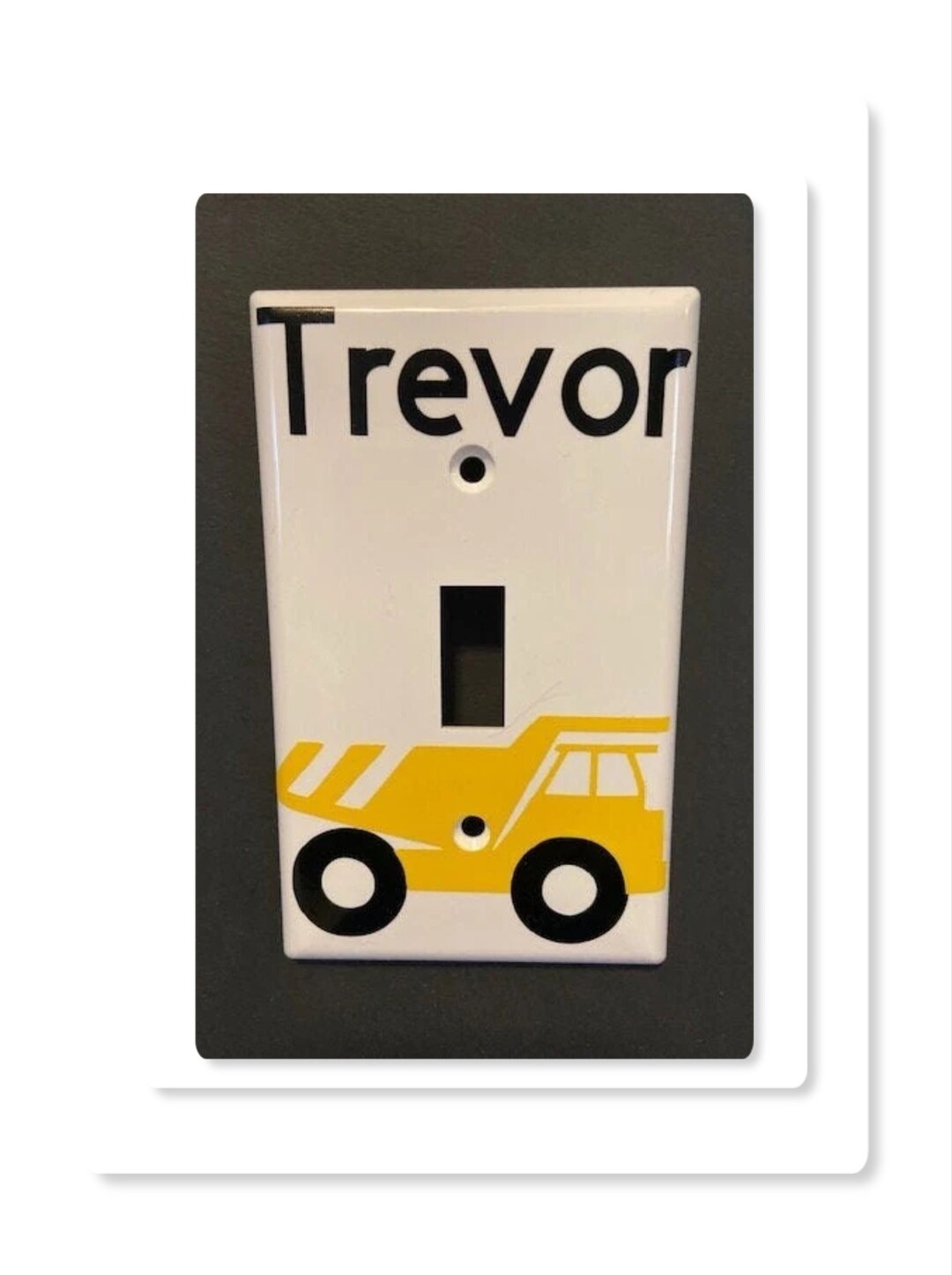 Dump Truck Light Switch Cover - Personalized - Dump Truck ...