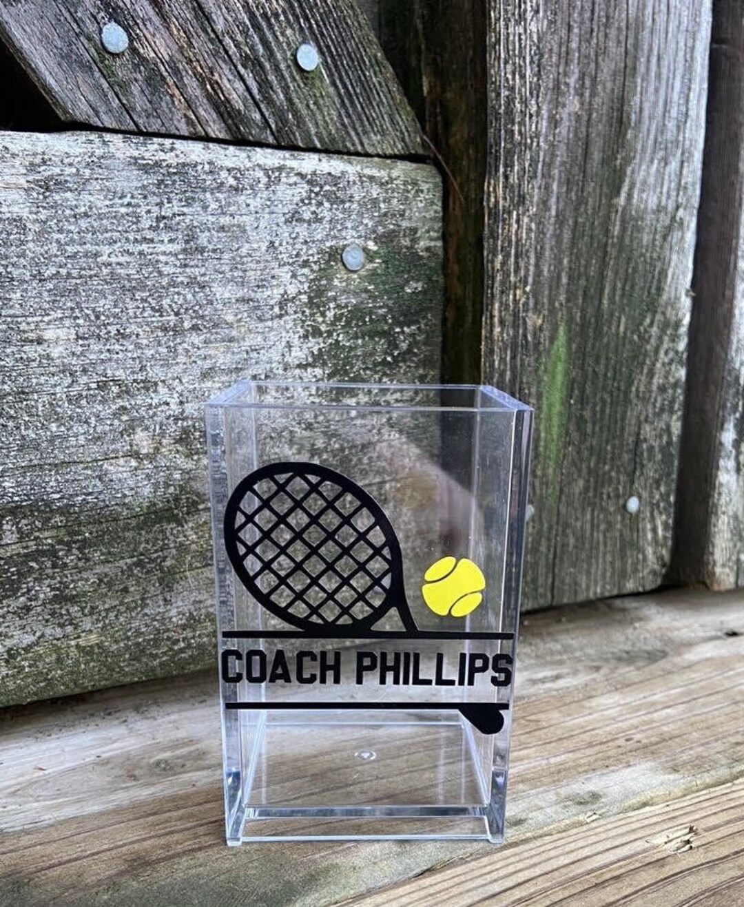 Tennis Coach Pen Holder Tennis Coach Gift Personalized Tennis Pen ...