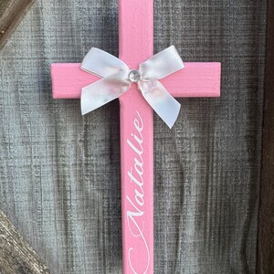 Cross Baptism Cross Nursery Decor Baby Girl Baptism Gift Wooden Cross ...
