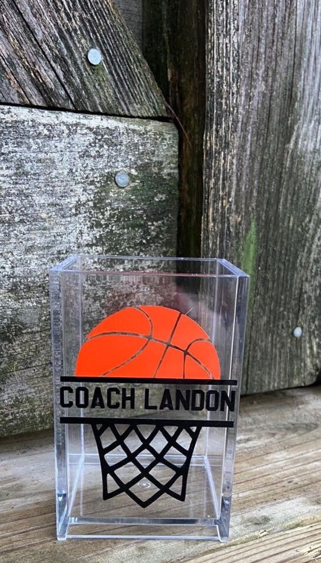 Basketball Coach Pen Holder Basketball Pen Holder Personalized ...