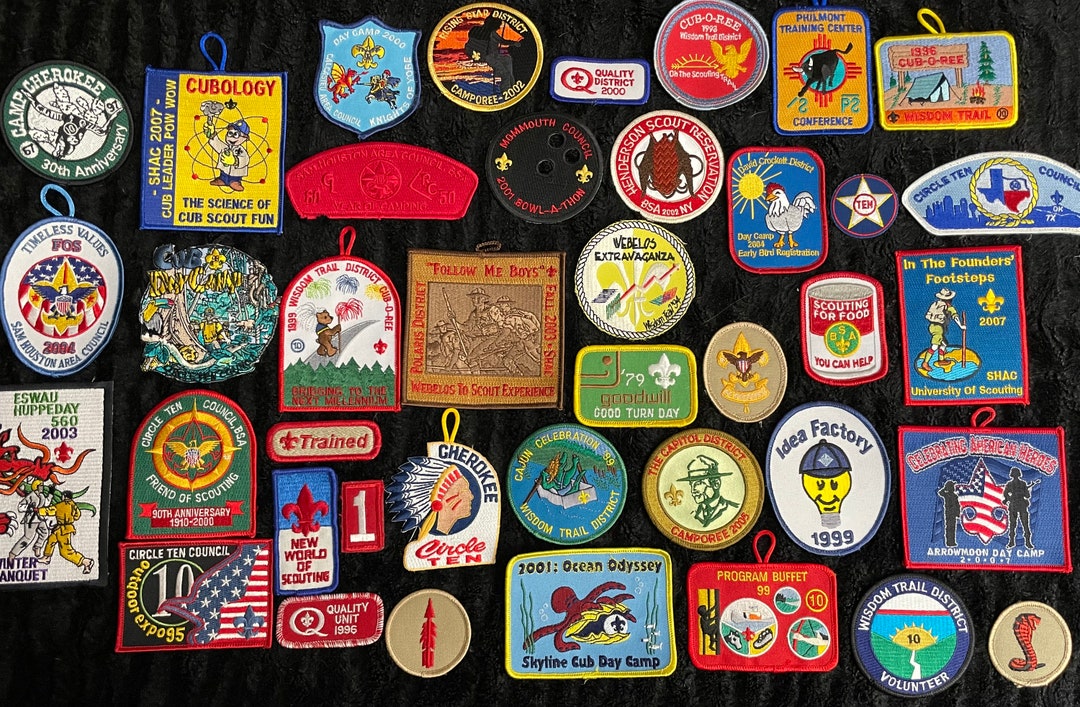NEW VTG. 40 Asst. Boy Scout & Cub Scout Patches Lot A - Etsy