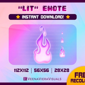 Lit Emote Premade for Twitch, Kick & Discord Instant Download - Etsy