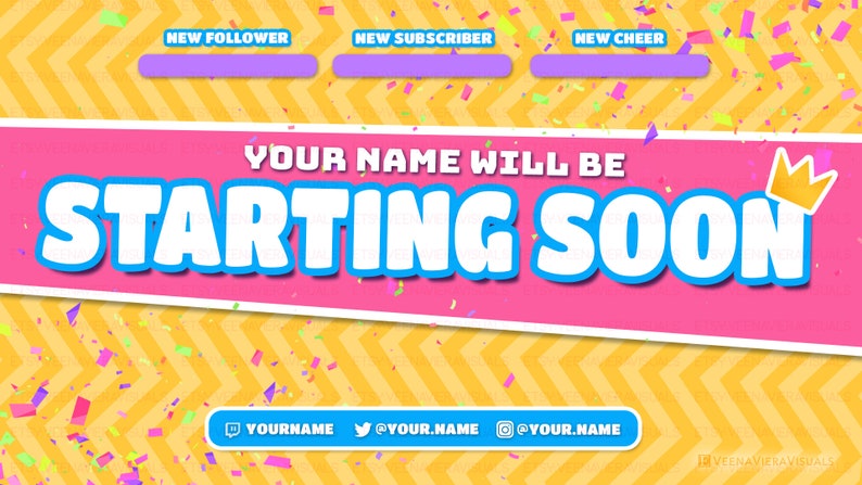 Fall Guys Stream Overlay Set for Twitch and Youtube | Etsy