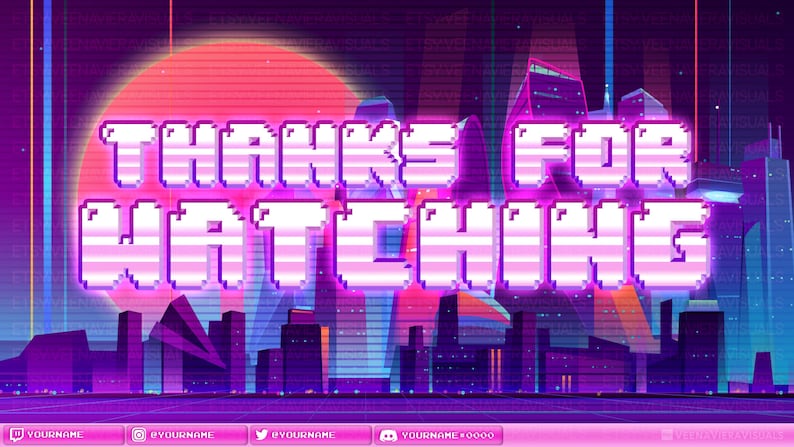 Vaporwave Stream Overlay Set for Twitch Facebook and Youtube - Etsy UK