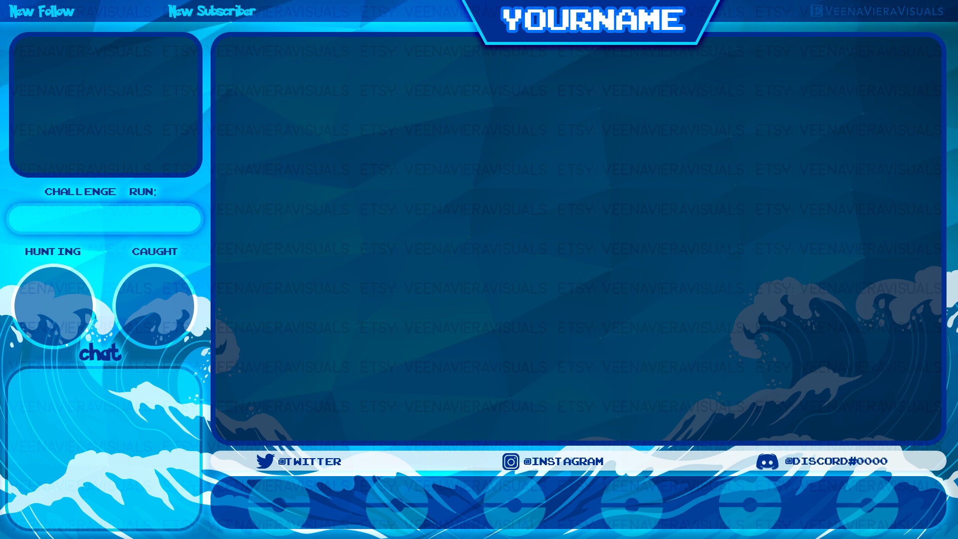 Water Pokemon Theme Stream Overlay Set for Twitch Kick - Etsy Canada