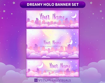 Cute Pastel Custom Sakura Social Media Banners for Youtube and Twitter ...