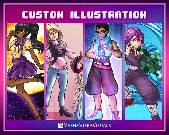 Art & Collectibles Digital Character Fan Art Commission Drawing ...