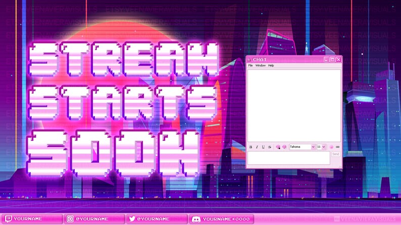 Vaporwave Stream Overlay Set for Twitch Facebook and Youtube - Etsy UK