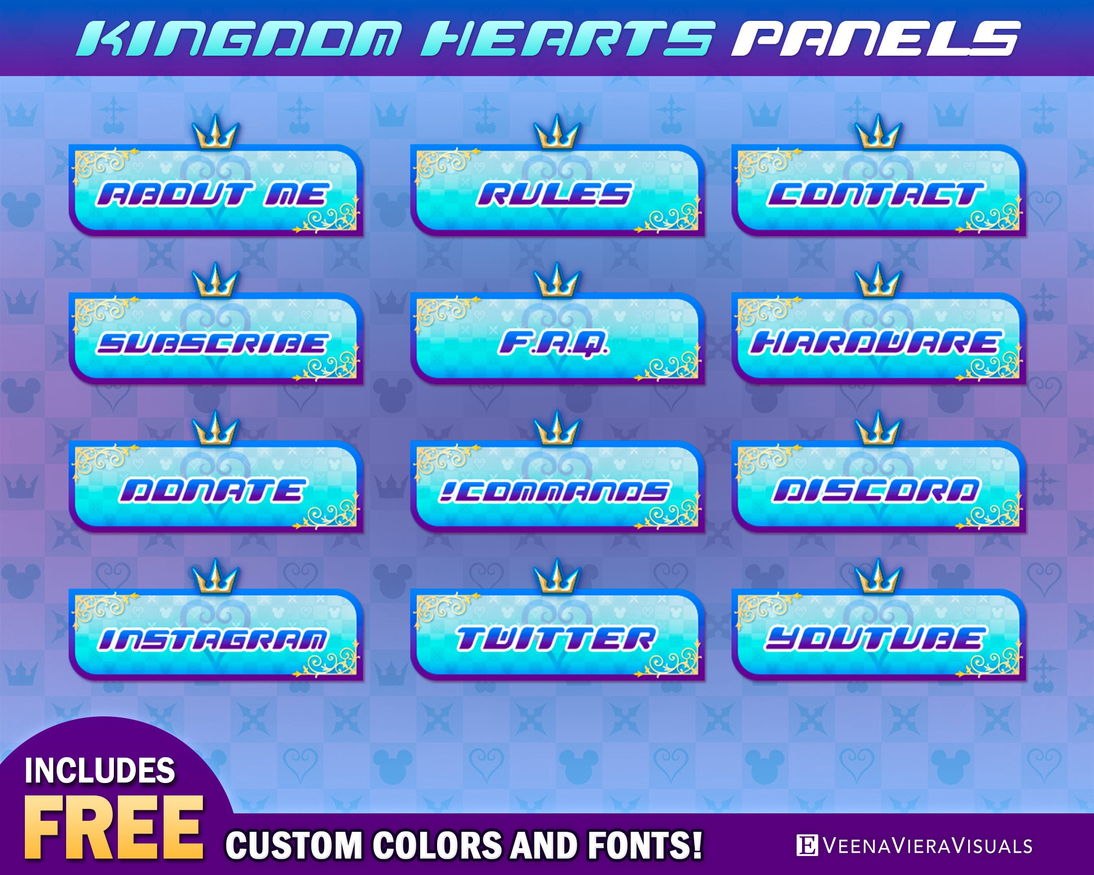 Kingdom Hearts Themed Stream Panels for Twitch & Kick - Etsy