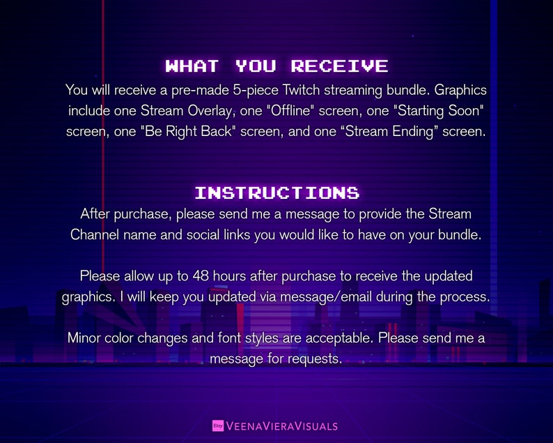 Vaporwave Stream Overlay Set for Twitch Facebook and Youtube - Etsy UK