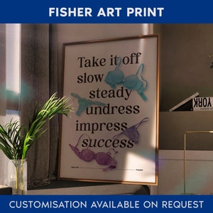 Fisher 'take It Off' Lyrics Print | House Music Decor for Dance Lovers ...