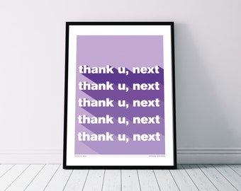 Thank U Next Poster | Etsy