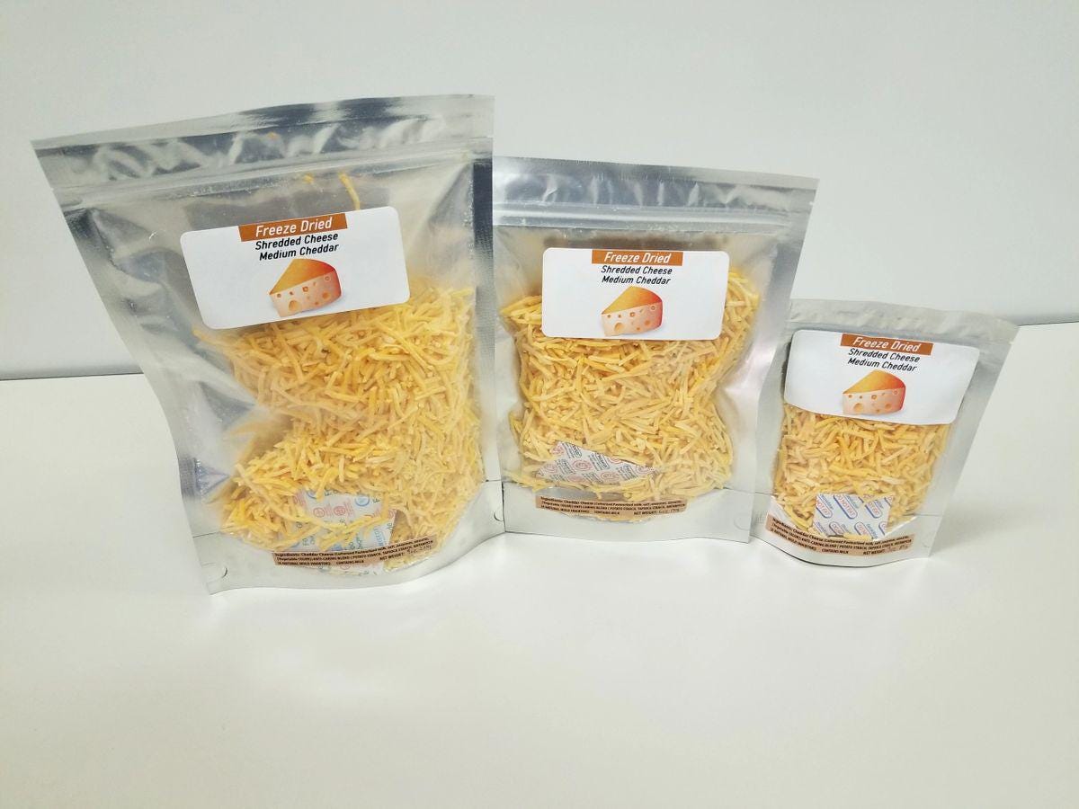 Freeze Dried Medium Cheddar Cheese - Etsy