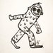 Bigfoot Art Block Print - 5"x7" - Etsy